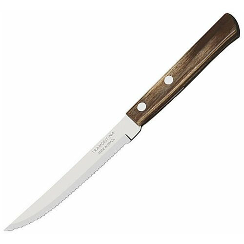 Нож для стейка с деревянной ручкой Tramontina 210/110х15мм, нерж. сталь, дерево