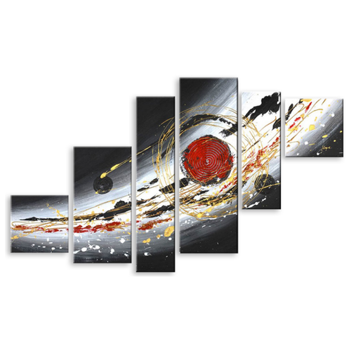 Модульная картина на холсте "Абстрактный ком" 150x94 см