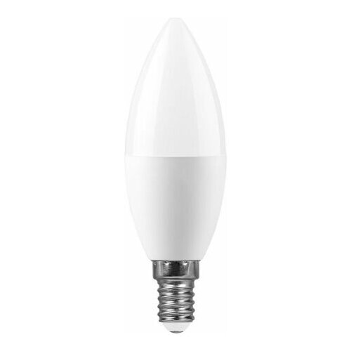 Лампа светодиодная LED 13вт E14 теплый матовая свеча 38107 FERON (7шт.)