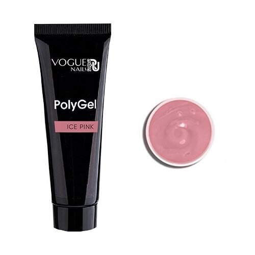 Vogue Nails акригель PolyGel камуфлирующий для моделирования, 20 мл, ice pink