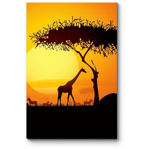 Модульная картина Великолепный африканский закат 60x90