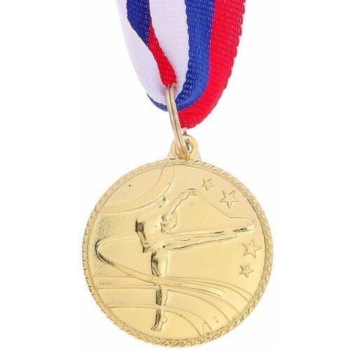 Медаль тематическая "Гимнастика", золото, d 3,5 см
