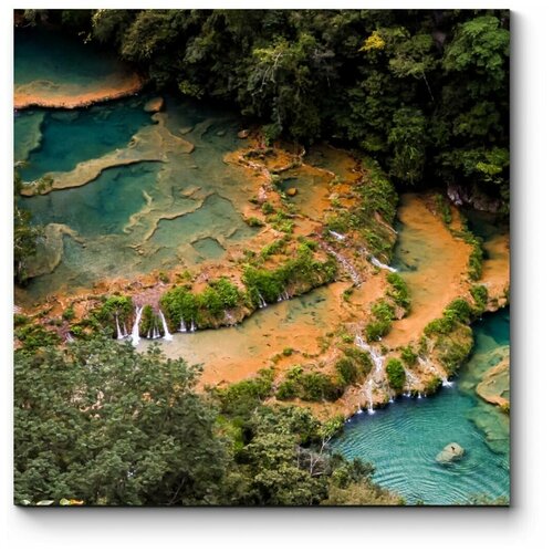 Модульная картина Кристально чистая река в Гватемале40x40