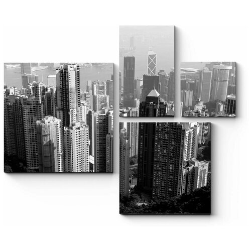 Модульная картина Монохромный Гонконг102x85