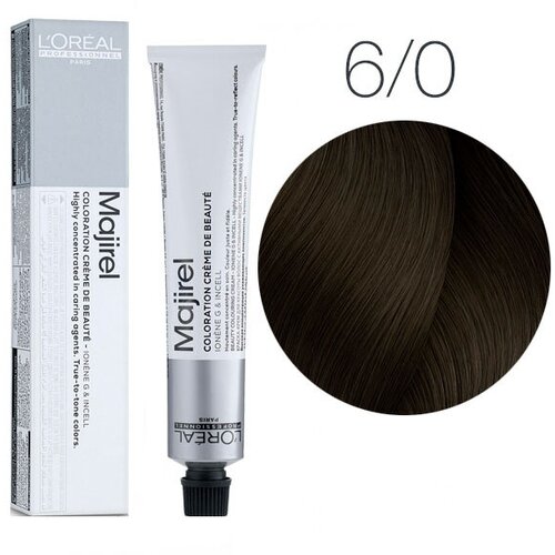 L'Oreal Professionnel Majirel стойкая крем-краска для волос, 6.0 темный блондин глубокий, 50 мл