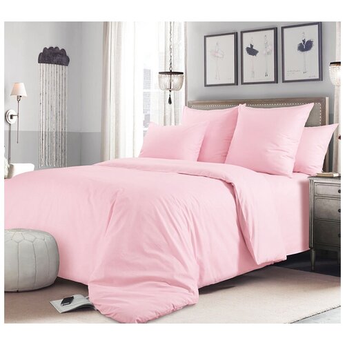 Постельное бельё Maktex тенсель 1,5 спальное 60S 18 Насыщенный розовый