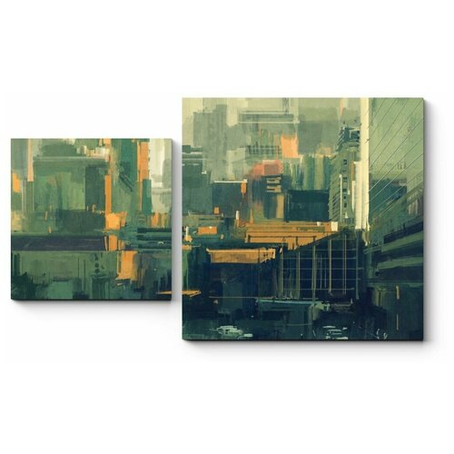Модульная картина Городские небоскребы на закате50x30