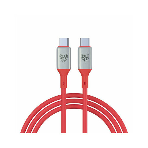 By кабель для зарядки space cable pro type-c - type-c, 1м, 5а, быстрая зарядка, штекер металл, крас.