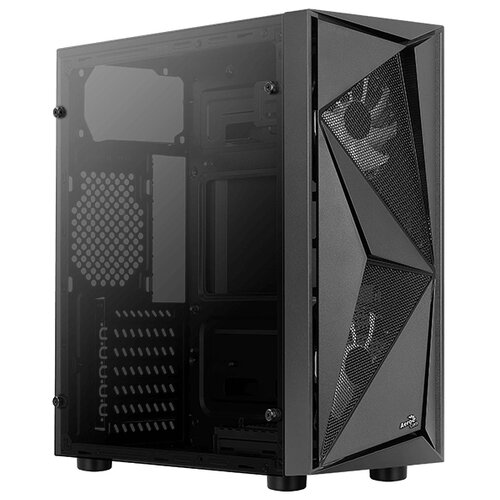 Компьютерный корпус AeroCool Glider Tempered Glass черный