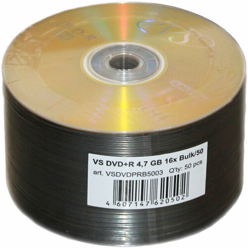 Диск VS DVD+R 4,7 GB 16x Bulk/50