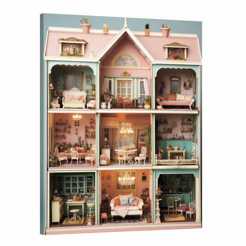 Интерьерная картина 50х70 "Кукольный домик"