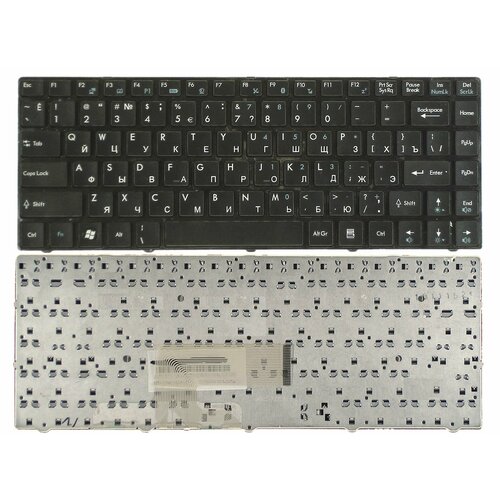 Клавиатура для ноутбука MSI U200 черная с рамкой