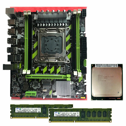 Комплект плата Atermiter X79 RS7 сокет 2011 + процессор 8 ядер XEON E5-2650 v2 + память ДДР3 8 Гб