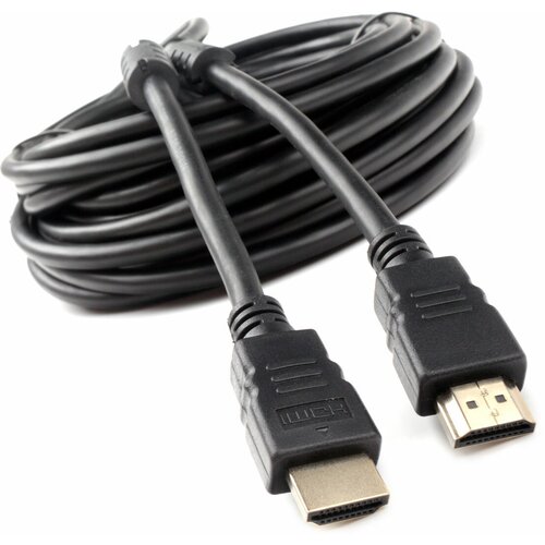 Кабель HDMI Cablexpert CCF2-HDMI4-10M, 10 м, v1.4, 19M/19M, черный, позолоченные разъемы, экран, 2 ферритовых кольца