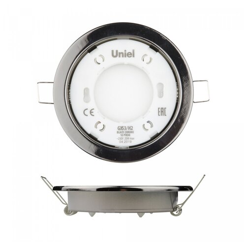 Встраиваемый светильник Uniel GX53/H2 Black Chrome 10 Prom UL-00005055