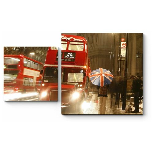 Модульная картина Прогулка по вечернему Лондону 100x60