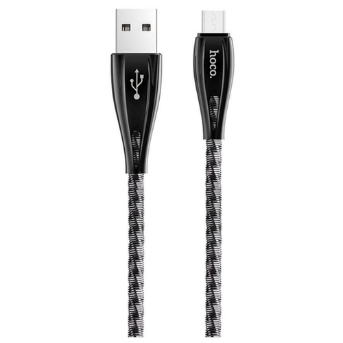 Кабель Hoco U56 USB - microUSB, 1.2 м, 1 шт., серый металлик