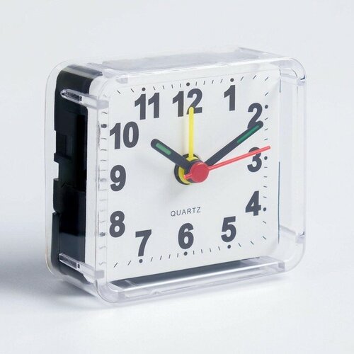 Часы - будильник настольные "Соломон", дискретный ход, 6 х 6 см, АА
