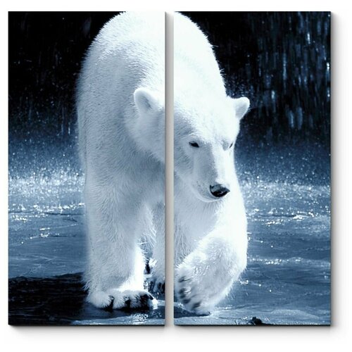 Модульная картина Белый полярный красавец 90x90