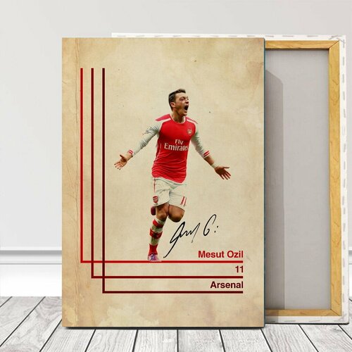 Картина на холсте Mesut Ozil ФК Арсенал постер для интерьера 30*40