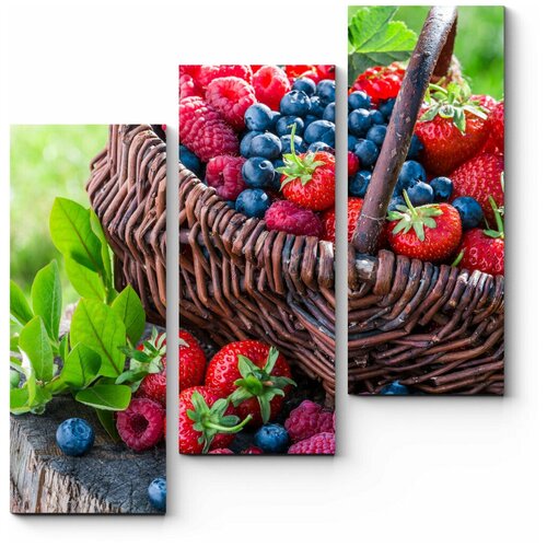 Модульная картина Корзинка с ягодами 120x128