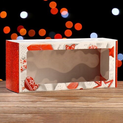 Коробка самосборная, с окном, Желанные подарки 2, 16 х 35 х 12 см 5 шт