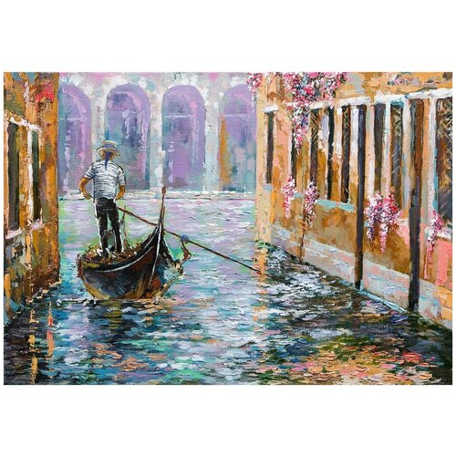 Картина маслом Венецианская улочка Крапивин (без рамы)