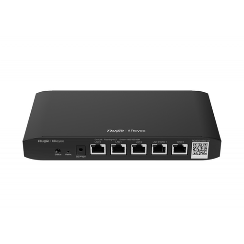 Маршрутизатор Reyee 5-Port Gigabit Cloud Managed router, 5 Gigabit Ethernet connection Ports, support up to 2 WANs, 100 concurrent users, 600Mbps. (RG-EG105G V2)