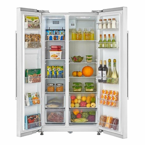 Холодильник MIDEA MRS 518 SNW1 Белое стекло Side by Side