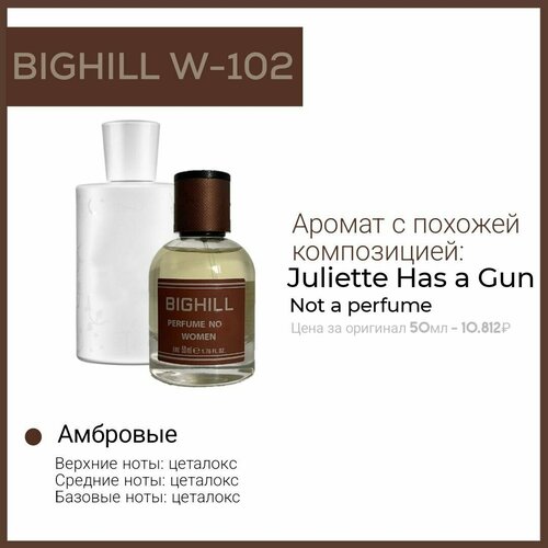 Премиальный селективный парфюм Bighill W-102 (Juliette Has A Gun White Spirit) 50 мл.
