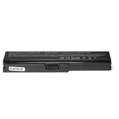 Аккумулятор для ноутбука Toshiba Satellite L510, M500, U400, A660, Portege M800 (11.1V, 4400mAh). PN: PA3819U-1BRS, PABAS117