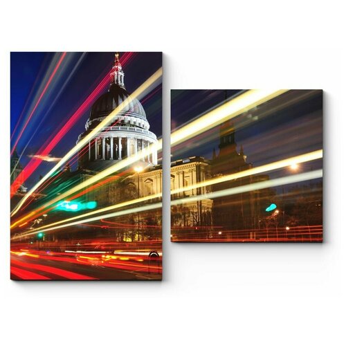 Модульная картина Огни ночного Лондона 50x38
