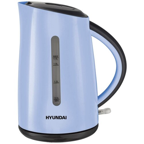 Чайник электрический Hyundai HYK-P2028 голубой/серый, пластик