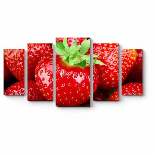 Модульная картина Спелые ягоды клубники 210x116