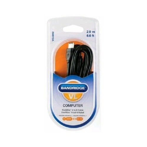 Кабель Fire-Wire 6 - 4pin 2.0 m Bandridge VCL6202