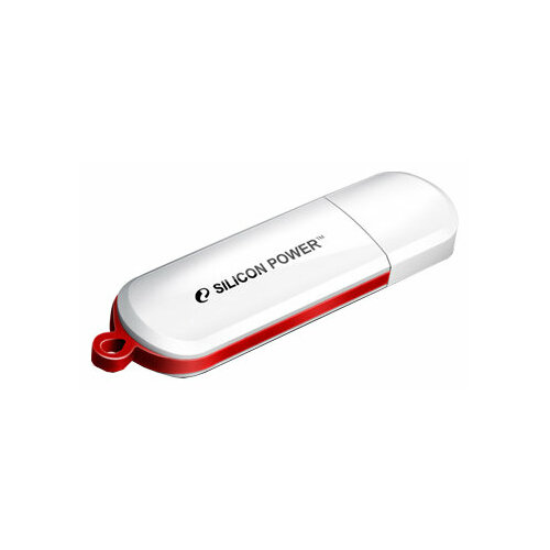 Флешка Silicon Power LuxMini 320 64 ГБ, 1 шт., белый/красный