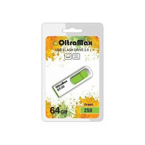 Флешка OltraMax 250 64 ГБ, green