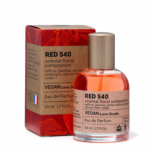 Парфюмерная вода женская Vegan Love Studio Red 540, 50 мл (по мотивам Baccarat Rouge 540 (Maison Francis Kurkdjian)