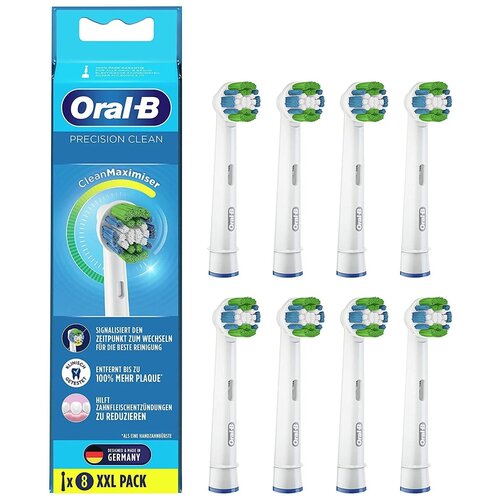 Набор насадок Oral-B Precision Clean CleanMaximiser для  ирригатора и электрической щетки, белый, 8 шт.