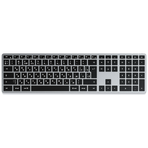 Беспроводная клавиатура Satechi Slim X3 серый космос, русская, 1 шт.