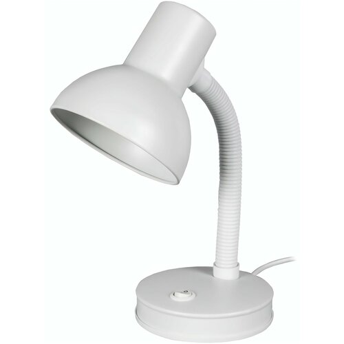 Лампа настольная, цоколь E27, 40 Вт, цвет белый. Используется для освещения рабочей зоны, журнального столика или места, где вы предпочитаете отдыхать