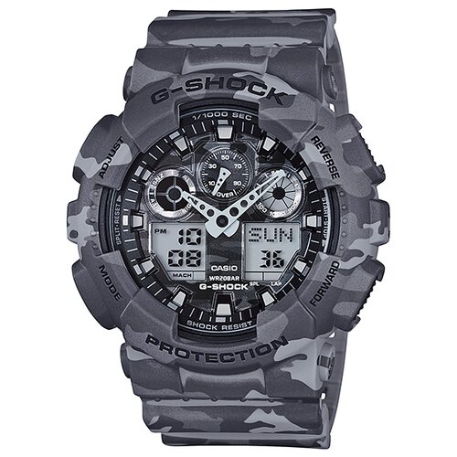 Наручные часы CASIO G-Shock GA-100CM-8A, серый, хаки