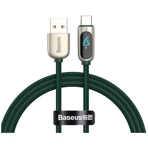 Кабель Baseus Display Fast Charging Data Cable USB to Type-C 5A 1m Green CATSK-06
