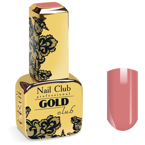 Nail Club professional Эмалевый гель-лак для ногтей с липким слоем GOLD CLUB № 24 Antic Rose, 13 мл.