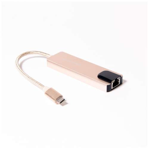 Оборудование для фото и видео Noname USB-HUB Type-C 3.1 - 2*USB А 3.0/HDMI/USB Type-C(зарядка)/RJ45, 0,15 м (шт/гн), золотой