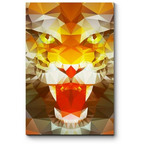 Модульная картина Тигриный рык 70x105