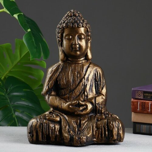Хорошие сувениры Фигура "Будда молится" бронза, 33х23х18см