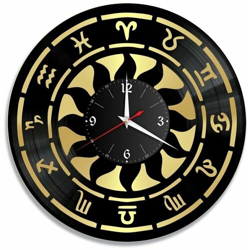 Настенные часы из виниловой пластинки Знаки зодиака/виниловые/из винила/часы пластинка/ретро