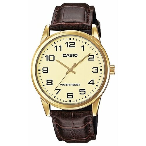 Наручные часы CASIO Collection MTP-V001GL-9B, золотой, коричневый