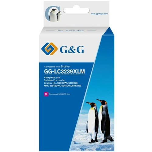 Картридж струйный G&G GG-LC3239XLM пурпурный (52мл) для Brother HL-J6000DW/J6100DW